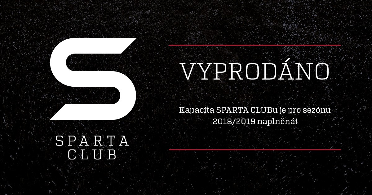 SPARTA CLUB vyprodán! | sparta.cz